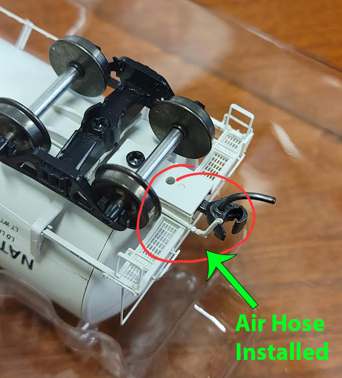 *The air hose should be affixed into the square hole with a plastic ...